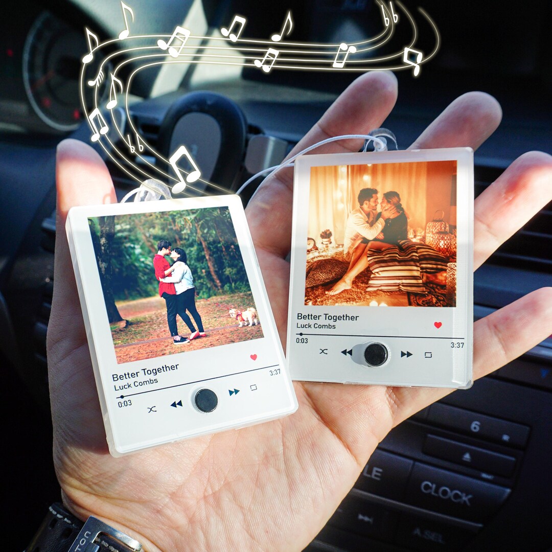 Music-playing Car Ornament New Driver Gift Custom Photo Car Ornament ...