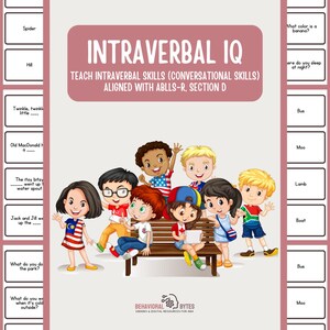 Intraverbal IQ (aligned With ABLLS -R, Section D) - Etsy