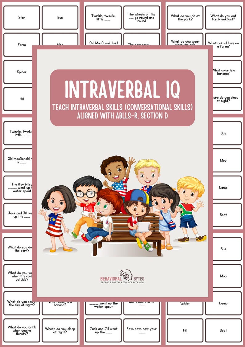 Intraverbal IQ aligned With ABLLS R, Section D - Etsy