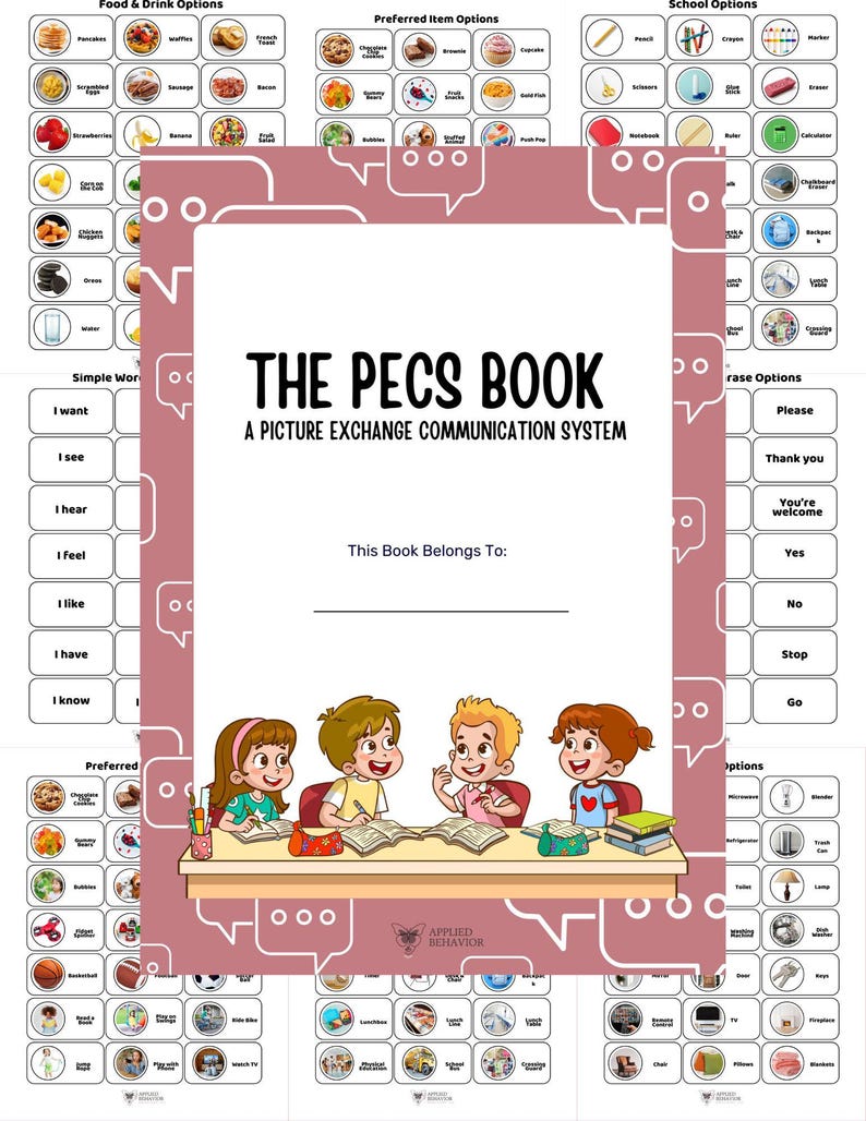The PECS Book, A Picture Exchange Communication System - Etsy