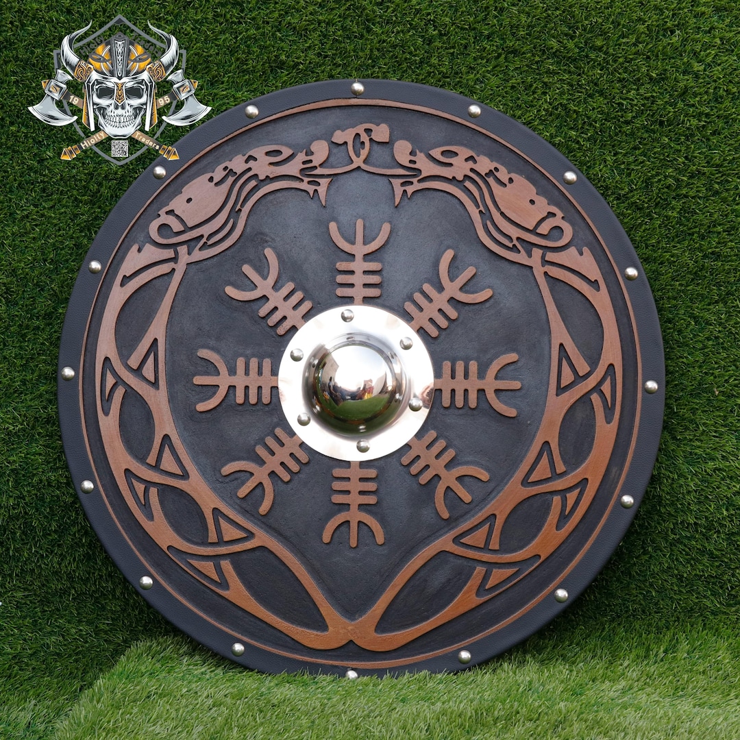 Wall Decor Medieval Viking Shield, Halloween Costume, Wooden Viking ...
