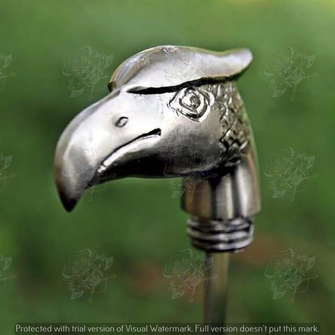 Handmade Disability Stuff Walking Stick With Eagles Handle, Decorative ...