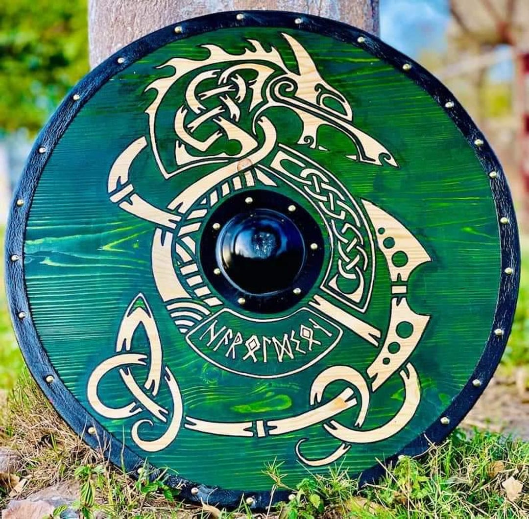 Wall Decor Medieval Viking Shield, Halloween Costume, Wooden Viking ...