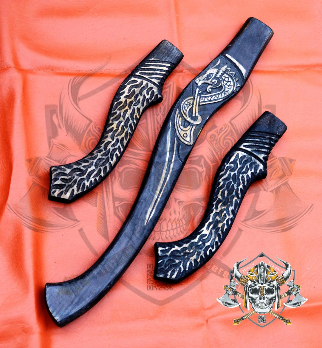 Unique Custom Handmade Battle Axe Ax Hatchet Camping Axe, Medieval Camp ...