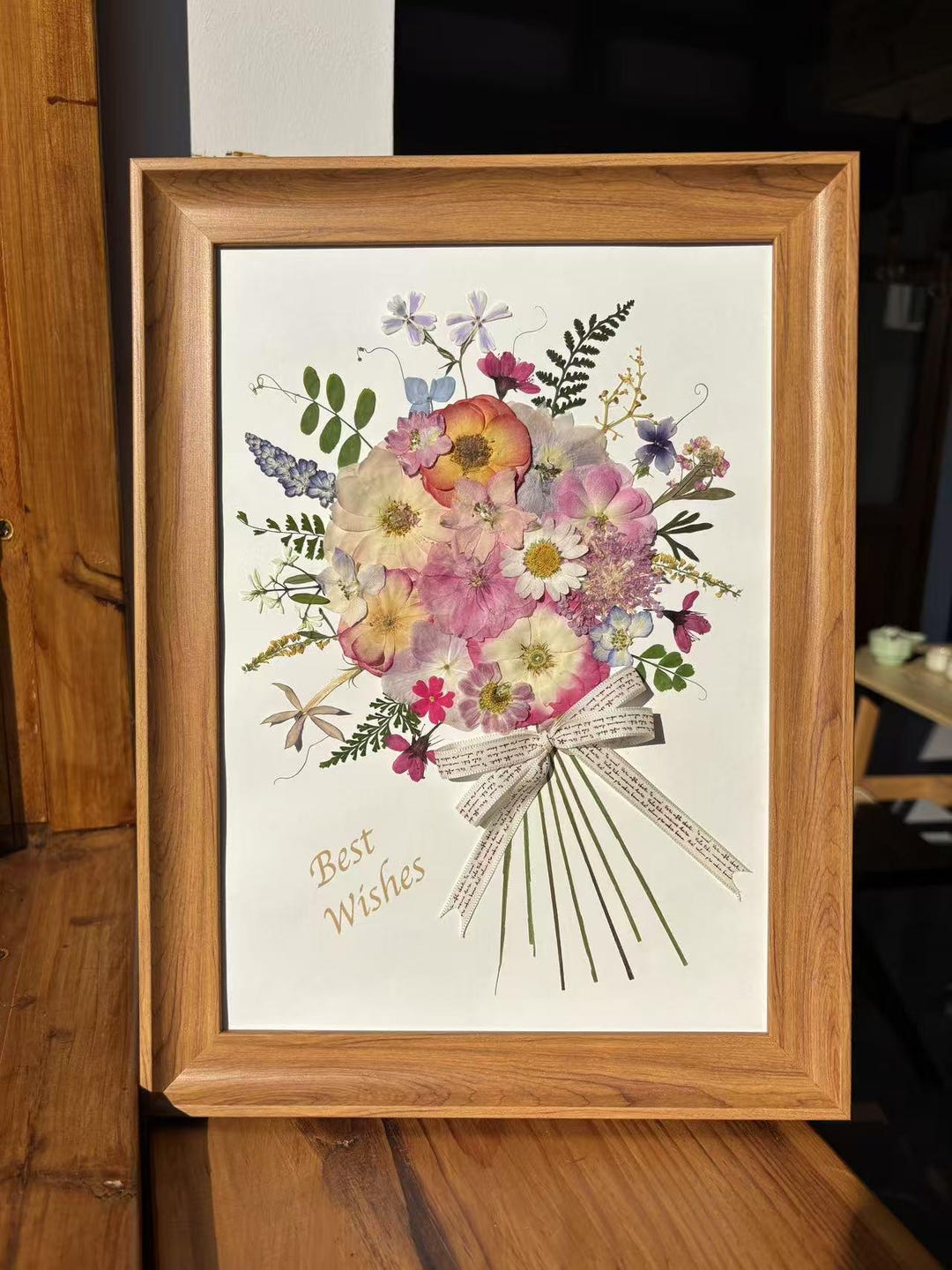 Pressed Flower Frame, Wedding Flower, Pressed Flower Art, Dried Flower ...