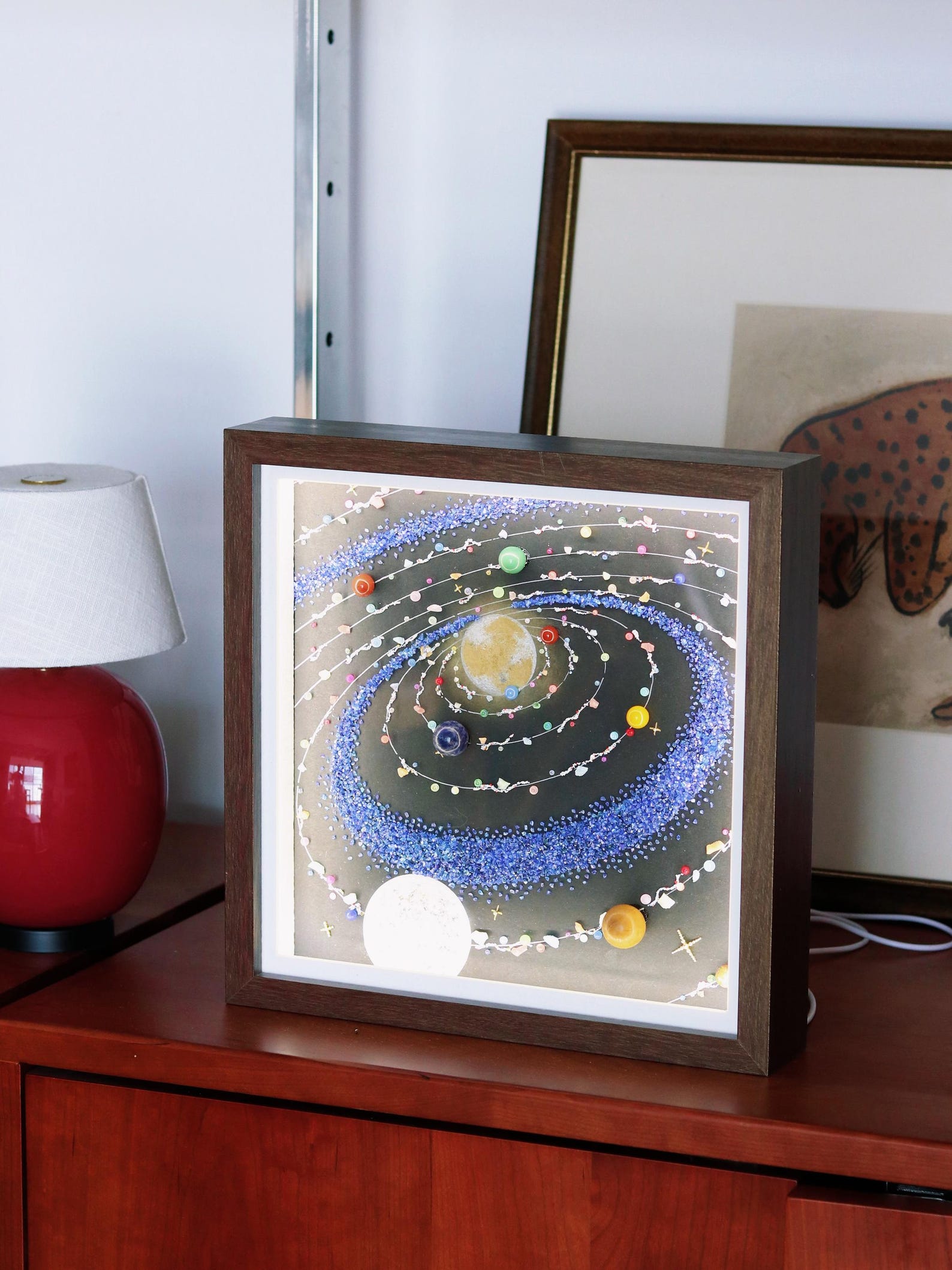 Solar System Frame Painting, Handmade Wall Hanging Decor, DIY Gifts ...