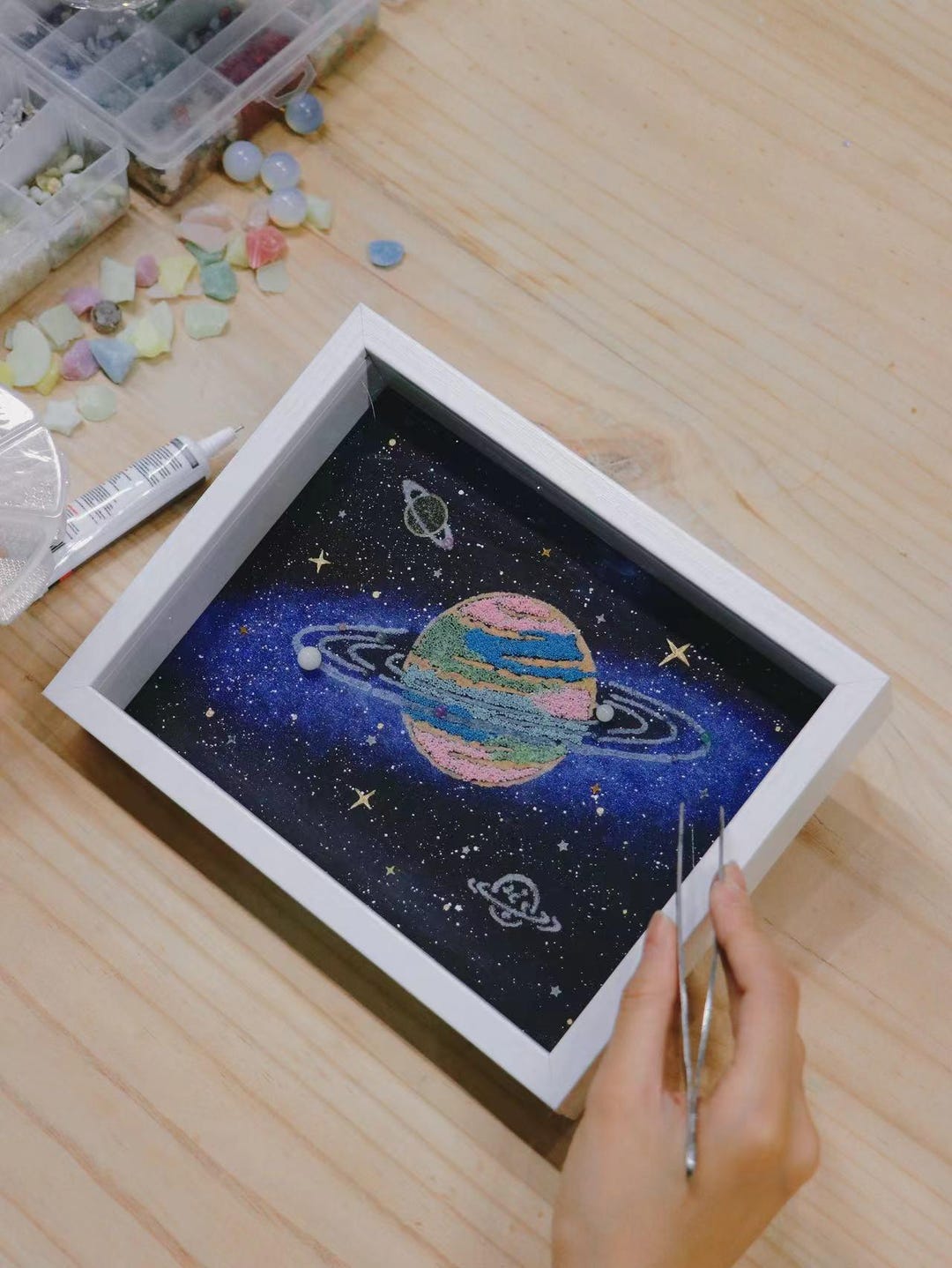 Glow-in-the-dark Asteroid Painting Kit – Create Luminous Space Art ...