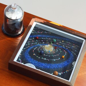 Solar System Frame Painting, Handmade Wall Hanging Decor, DIY Gifts ...