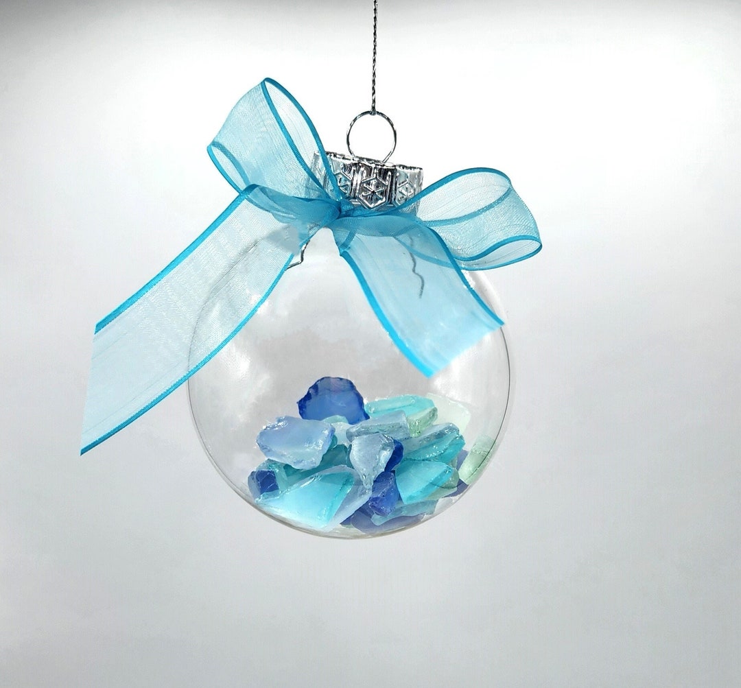 Beach Christmas Ornament, Sea Glass Ornament, Coastal Ornament, Beach ...