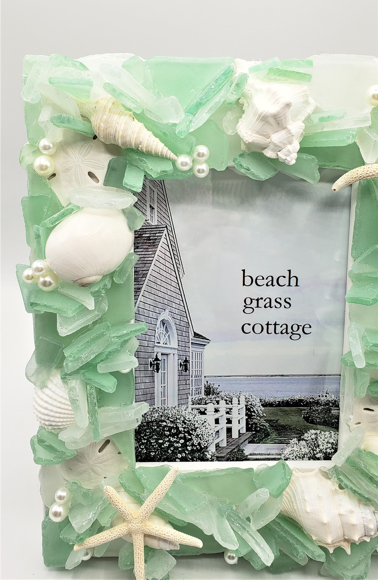 Sea Glass Picture Frame Coastal Beach Decor Seaglass Art | Etsy