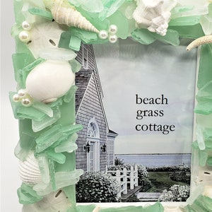 Sea Glass Picture Frame, Coastal Beach Decor Seaglass Art Frame Gift ...