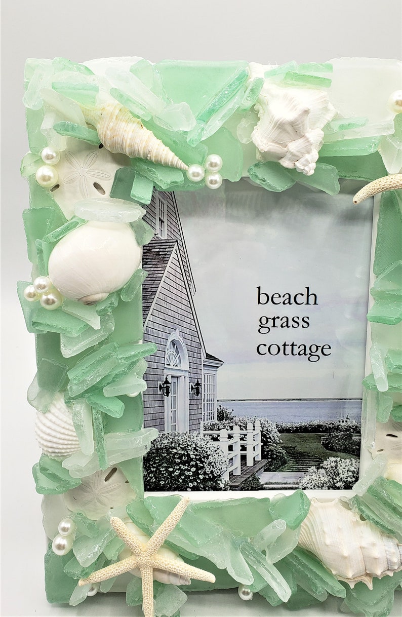 Sea Glass Picture Frame Coastal Beach Decor Seaglass Art | Etsy