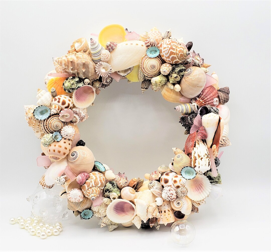 Nautical Decor Seashell Wreath Beach Decor Shell Wreath - Etsy Canada