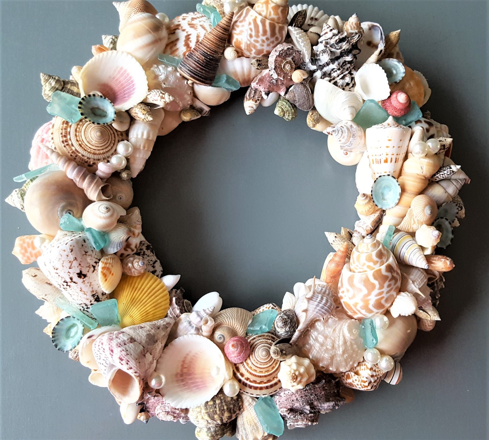 Nautical Decor Seashell Wreath Beach Decor Shell Wreath - Etsy