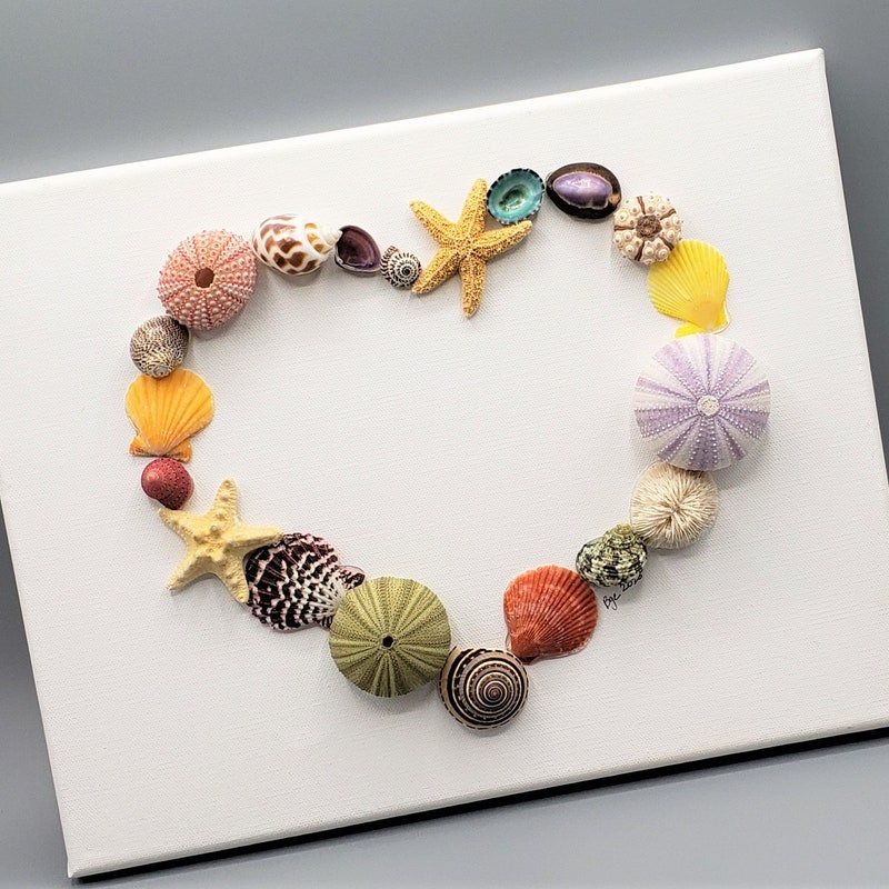 Shell Art on Canvas - Etsy