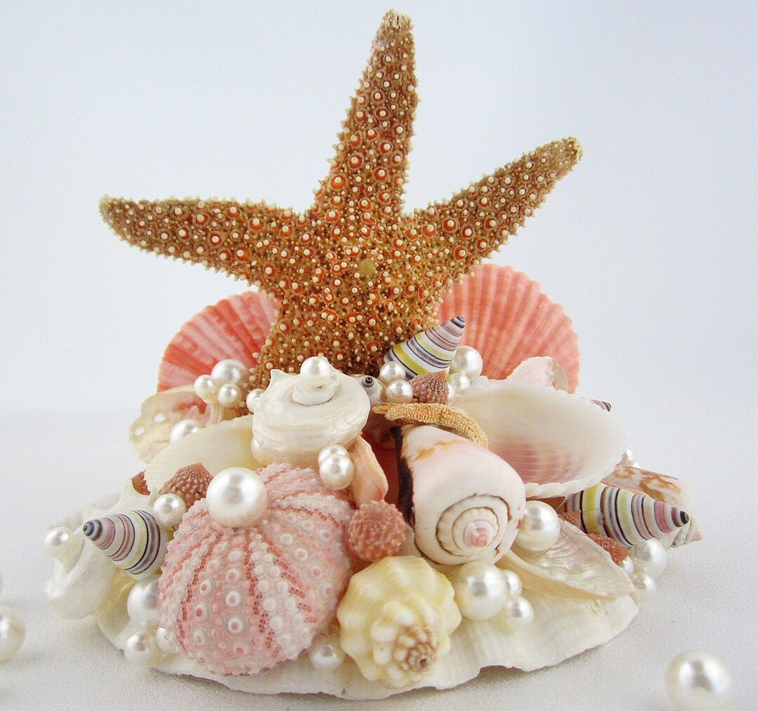 Starfish Cake Topper for Beach Weddings, Nautical Coastal Decor Sugar ...