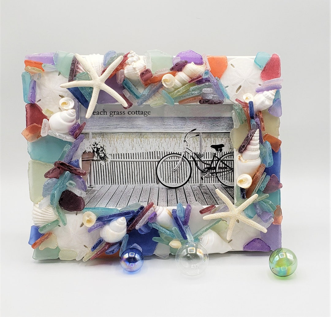 Sea Glass Picture Frame, Seaglass Frame for Sea Glass Art, Beach ...