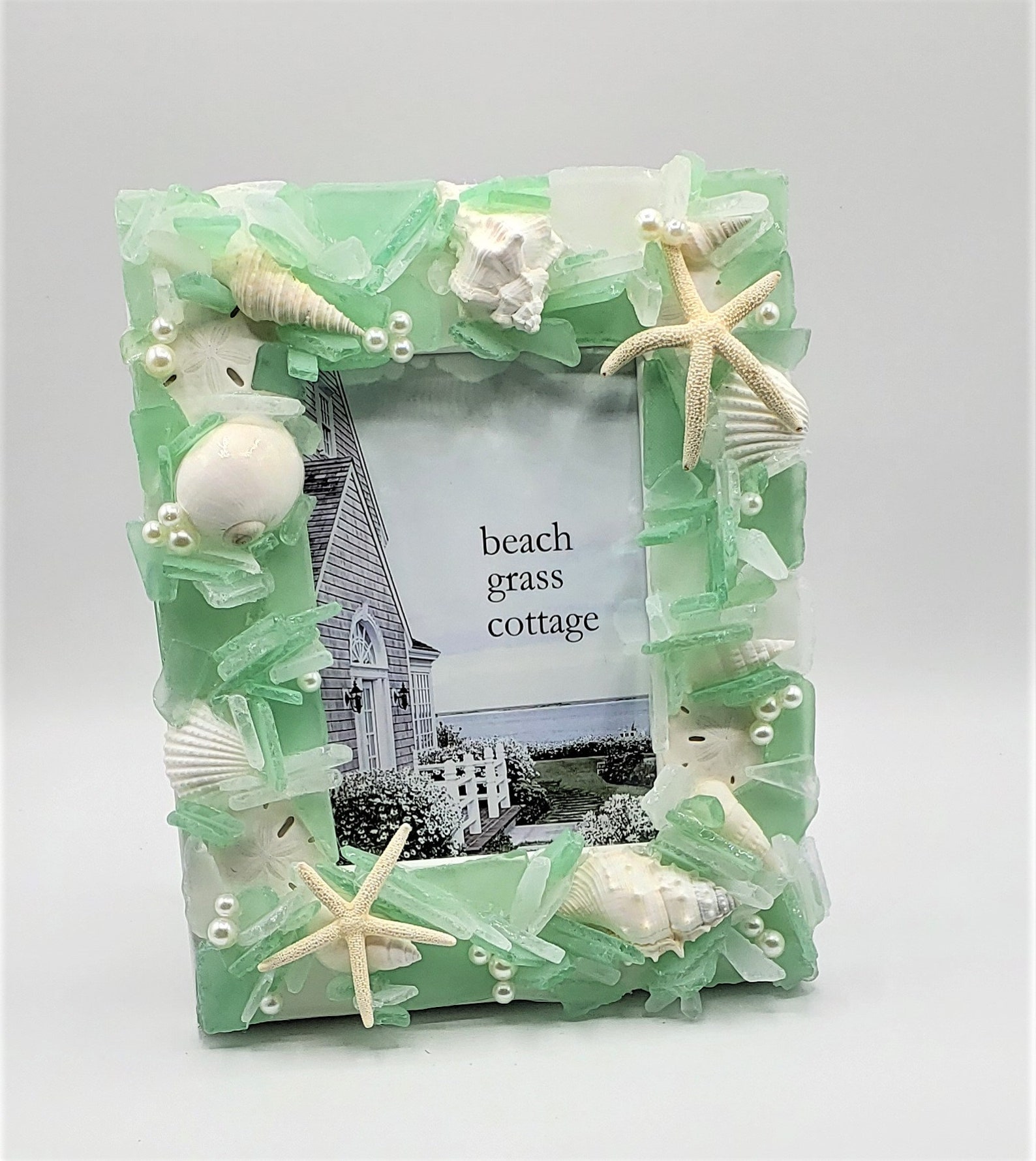 Sea Glass Picture Frame Coastal Beach Decor Seaglass Art - Etsy