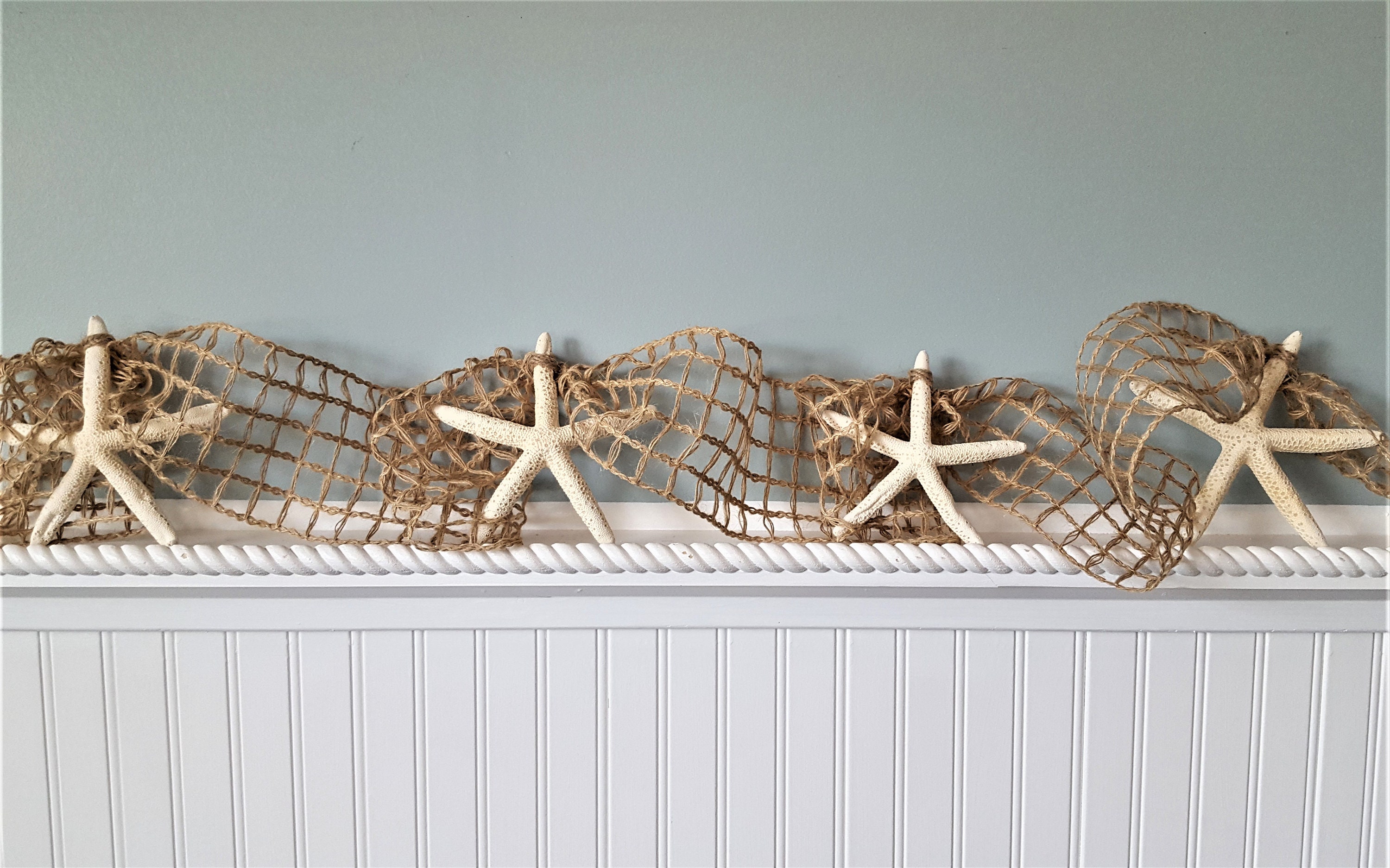 Beach Decor BROWN or NATURAL Starfish Garland Nautical Decor | Etsy