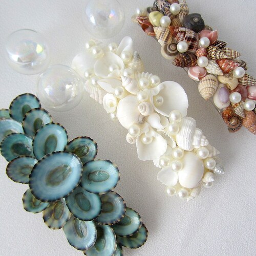 Beach Wedding Seashell Barrette Shell Hair Accessories | Etsy