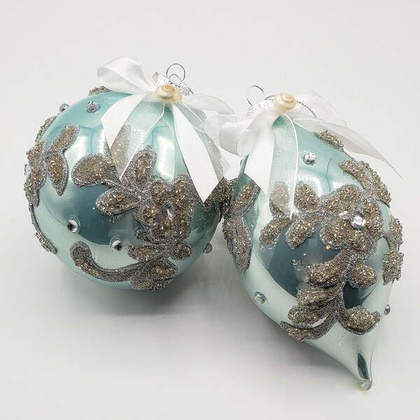 Aqua Ornaments - Etsy