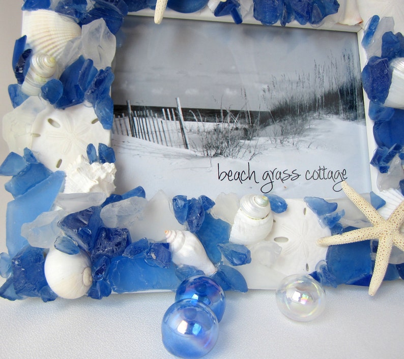 Sea Glass Picture Frame Seaglass Art Frame for Beach Coastal - Etsy