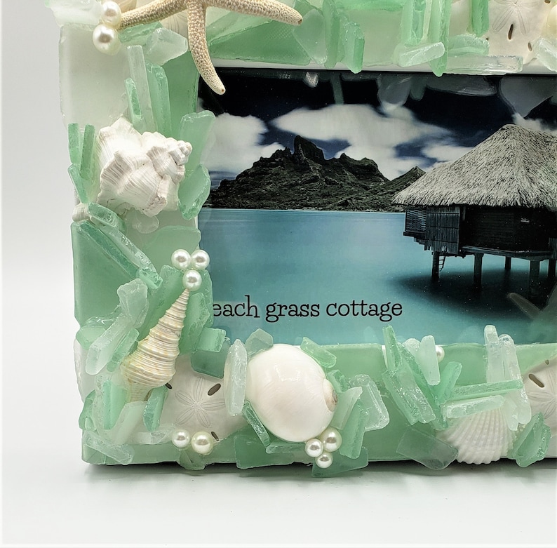 Sea Glass Picture Frame Coastal Beach Decor Seaglass Art | Etsy