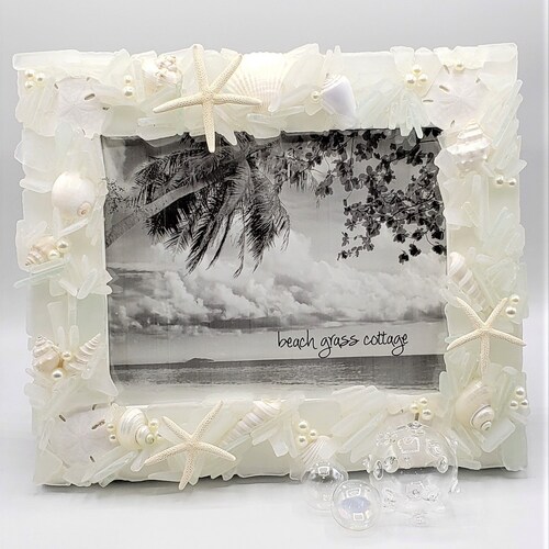 Beach Decor Seashell Frame Nautical Coastal Decor Beach | Etsy