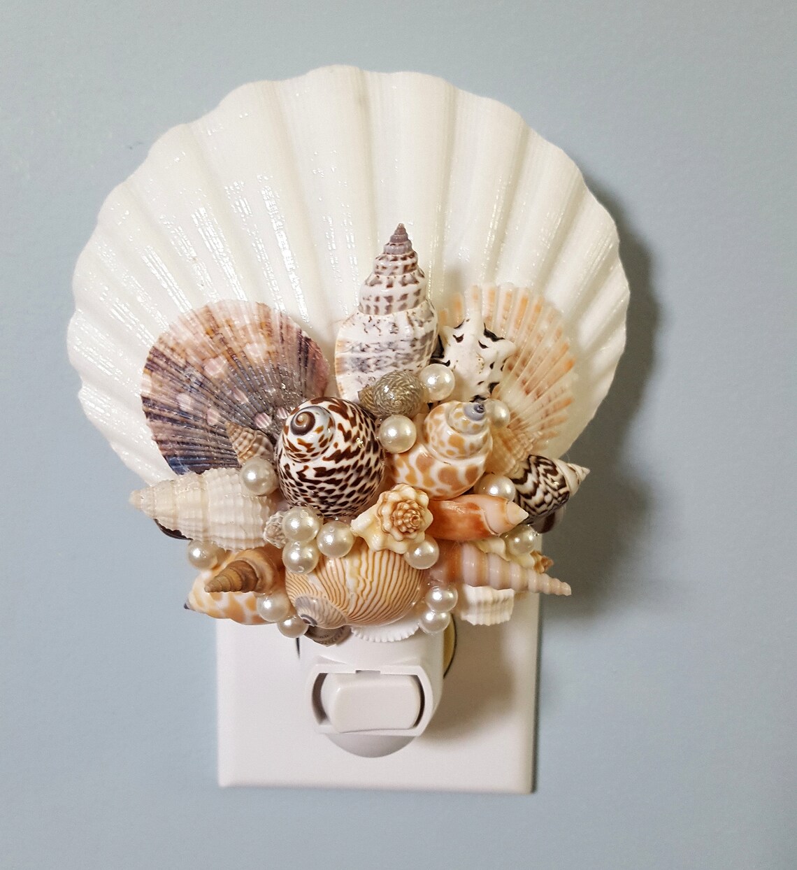Beach Decor Seashell Night Light Nautical Decor Shell Night - Etsy