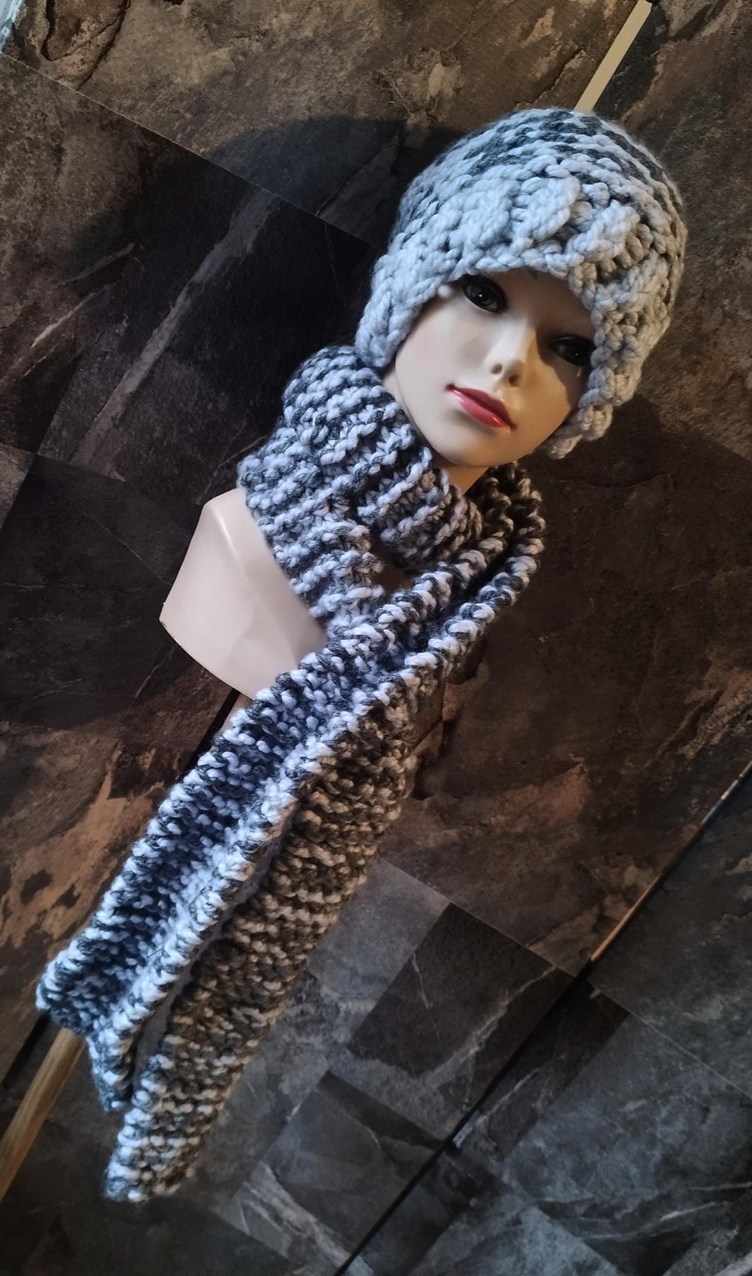 Ref Bz1-seamless Scarf and Hat Set - Etsy