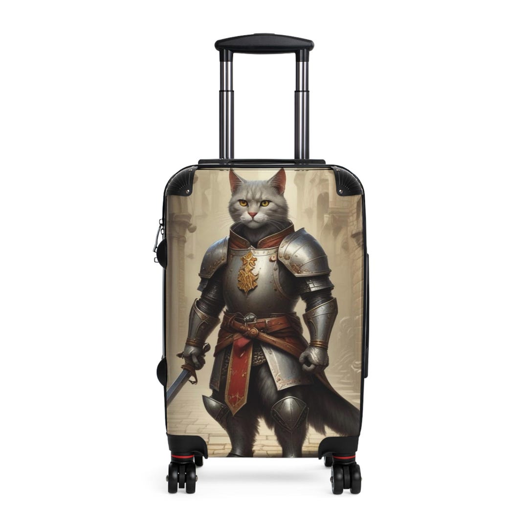 Suitcase Medieval Warrior Cat - Etsy