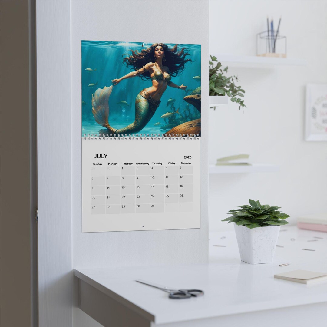 2025 Calendar, Pinup Girl Wall Calendar, Mythical Fantasy Calendar ...