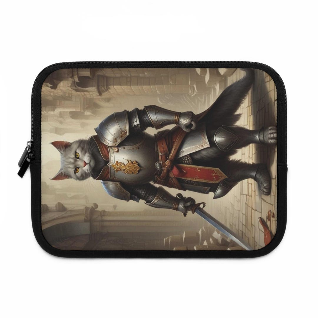 Medieval Warrior Cat Laptop Sleeve - Etsy