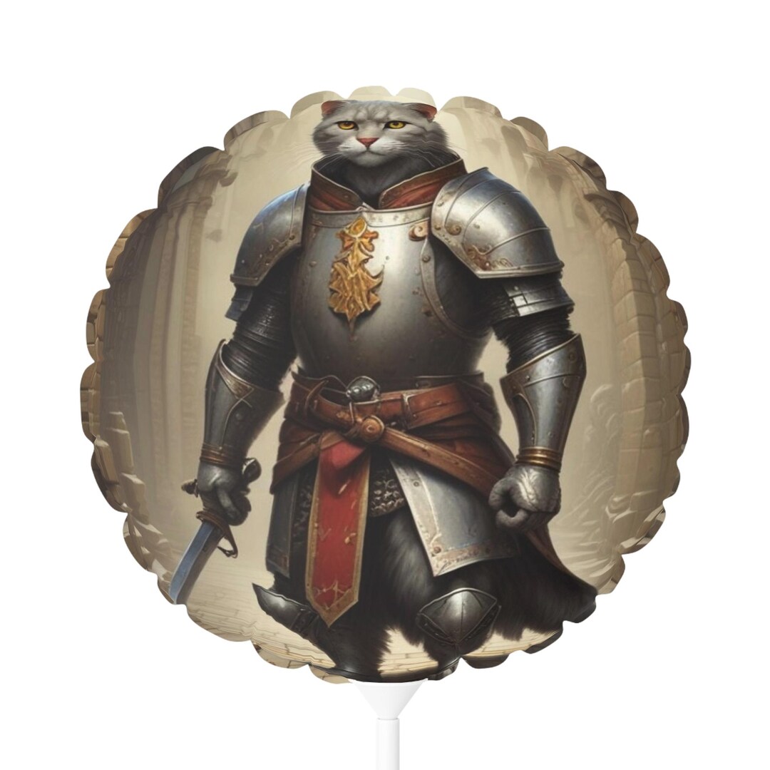 Medieval Warrior Cat 11 Balloon - Etsy