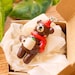Handmade Matcha Bear Keychain Cute Teddy Bear Charm Kawaii Clay ...