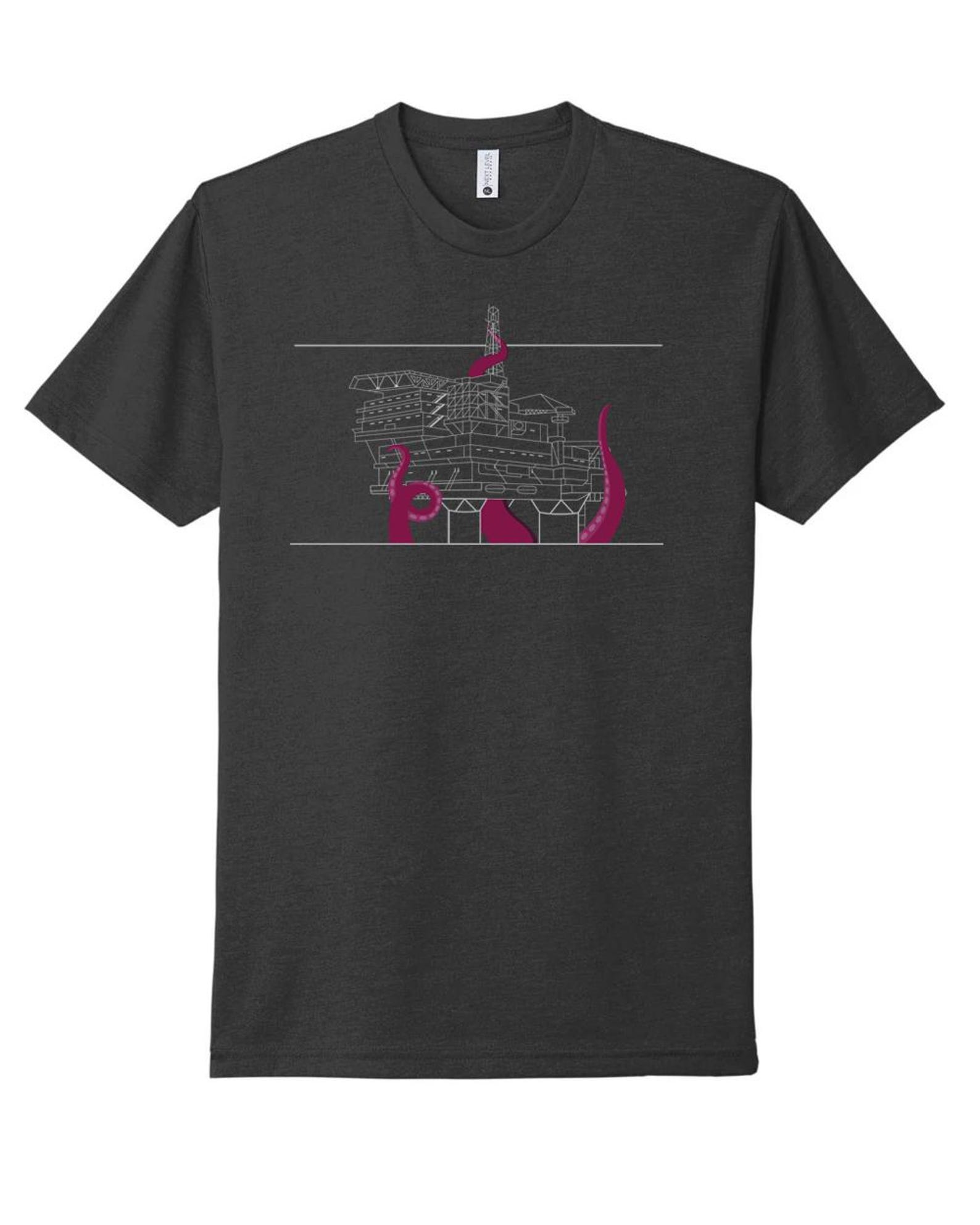 Still Wakes the Deep T-shirt - Oil Rig Technical Drawing - Etsy