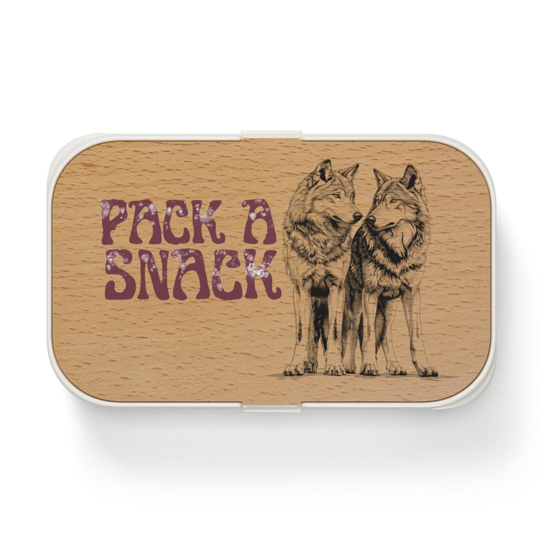 Wolf Lunch Box, Pack A Snack Lunch Box, Personalized Name Lunch Box ...