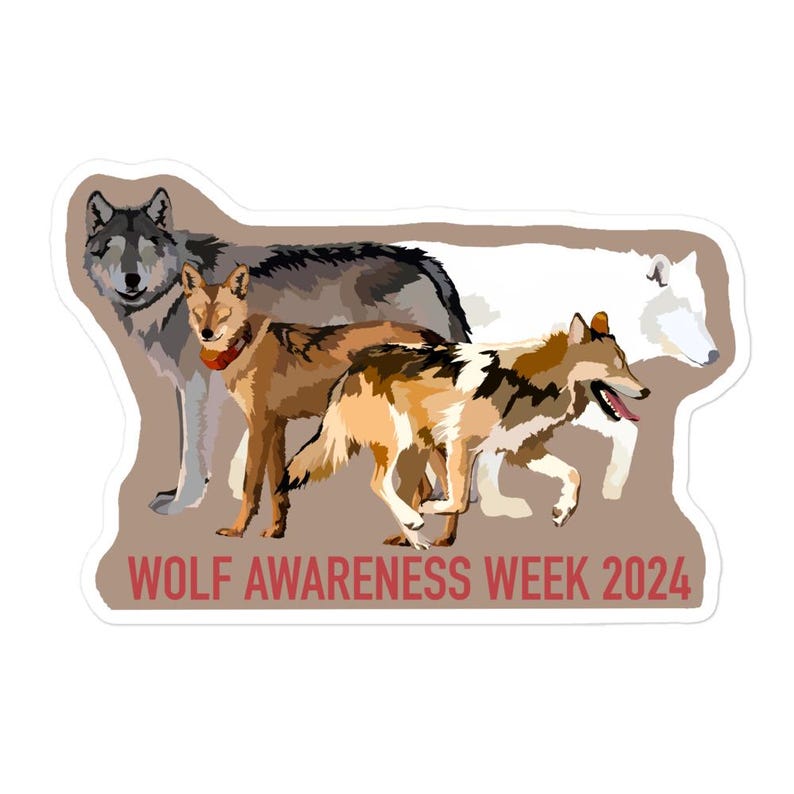 Wolf Sticker, Wildlife Sticker, Nature Sticker, Colorful Laptop Sticker ...