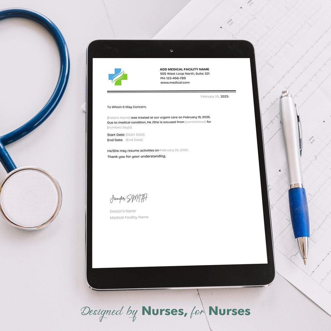 Editable Urgent Care Doctor Note for Work & School | Doctor Excuse Note ...