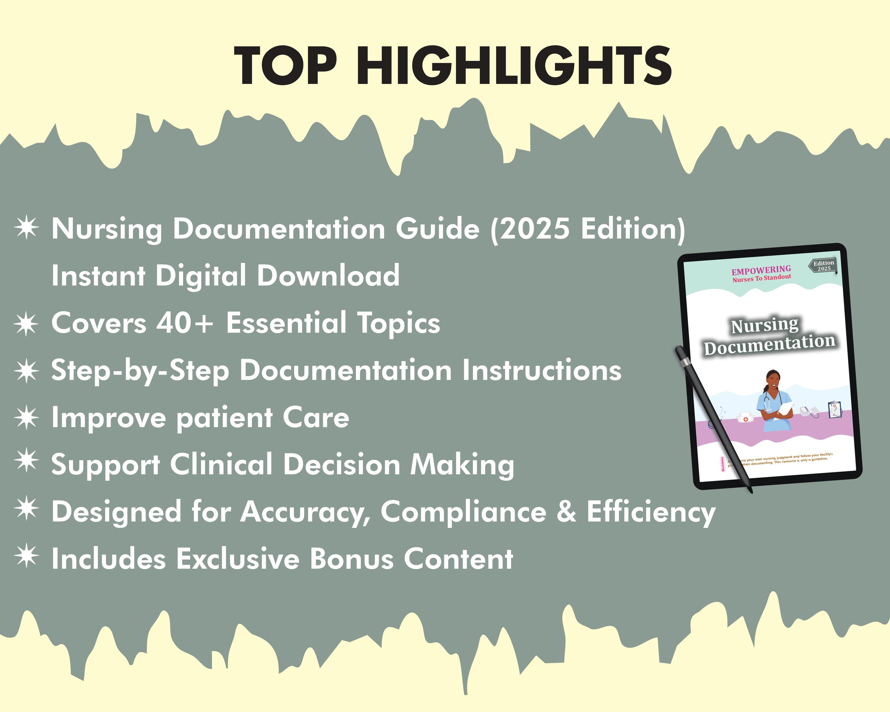 Nursing Documentation Template | Nurse Documentation Guide for New Grad ...
