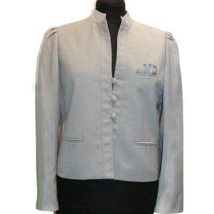 Vintage Light Gray Cropped Jacket Vintage Jackets Women Light Grey ...