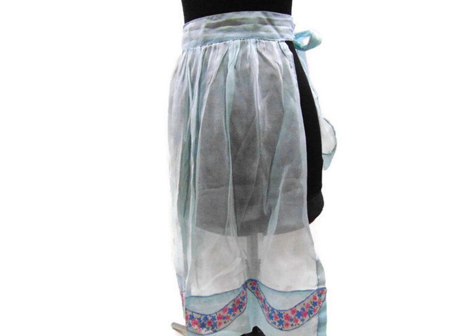 Vintage Sheer Aprons Light Blue Apron Womens Aprons Vintage Vintage ...