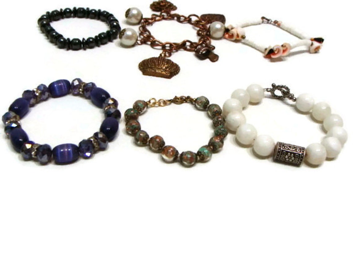 Lot of Vintage Beaded Bracelets Vintage Jewelry Bracelets Vintage ...
