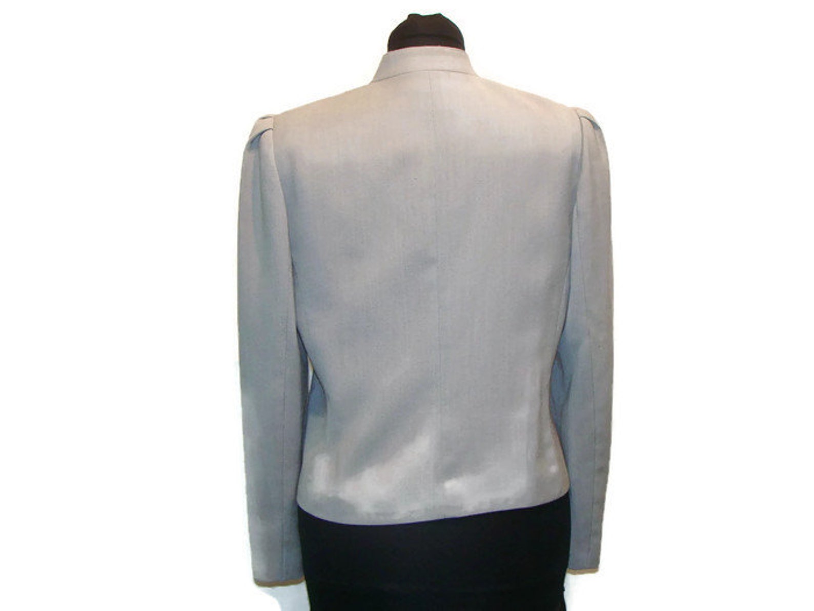 Vintage Light Gray Cropped Jacket Vintage Jackets Women Light Grey ...