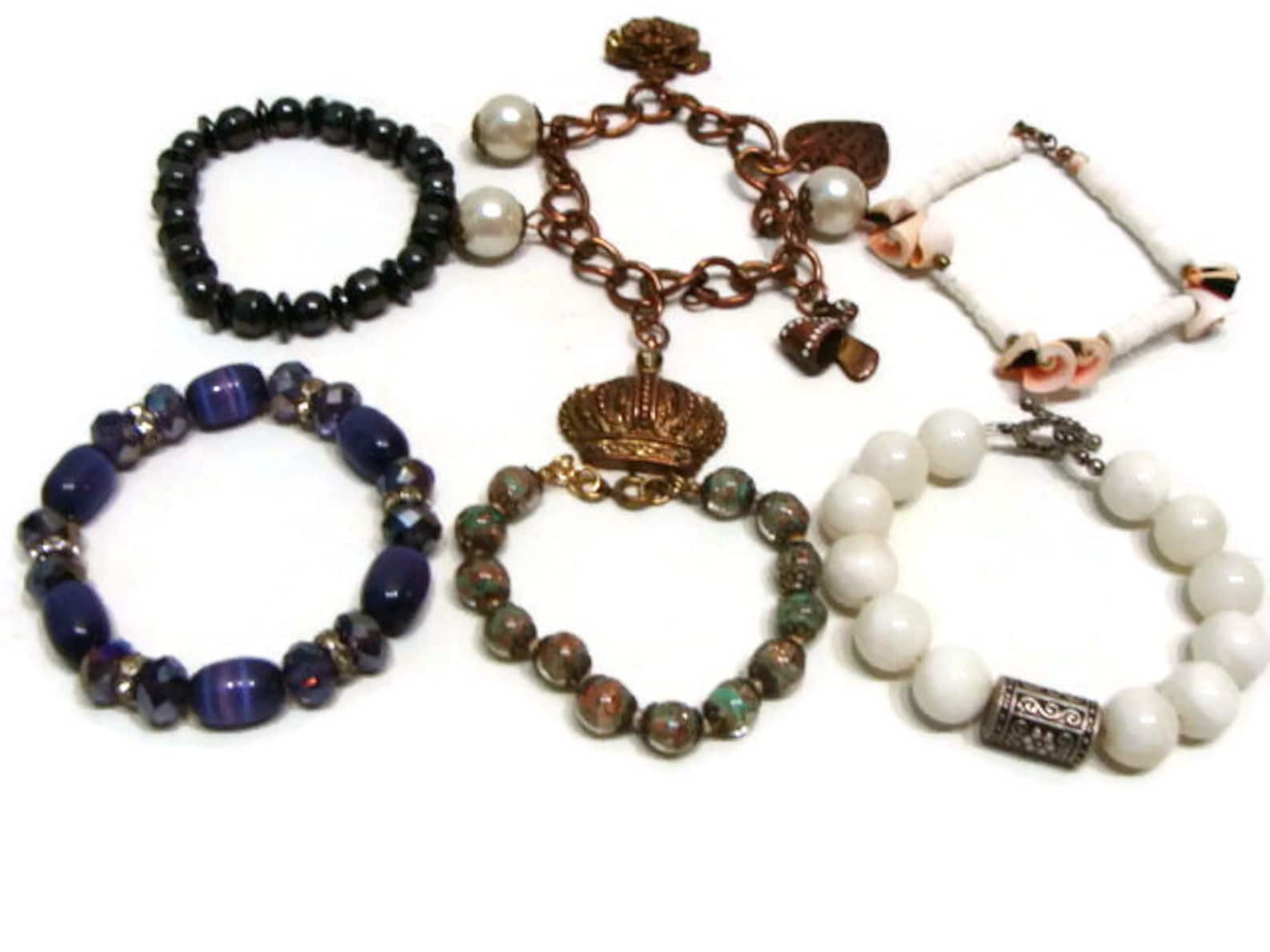 Lot of Vintage Beaded Bracelets Vintage Jewelry Bracelets Vintage ...