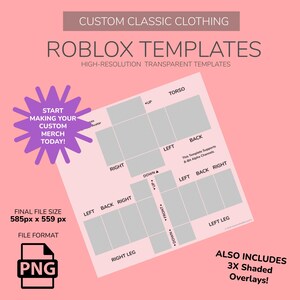 Transparent Roblox Template - Etsy