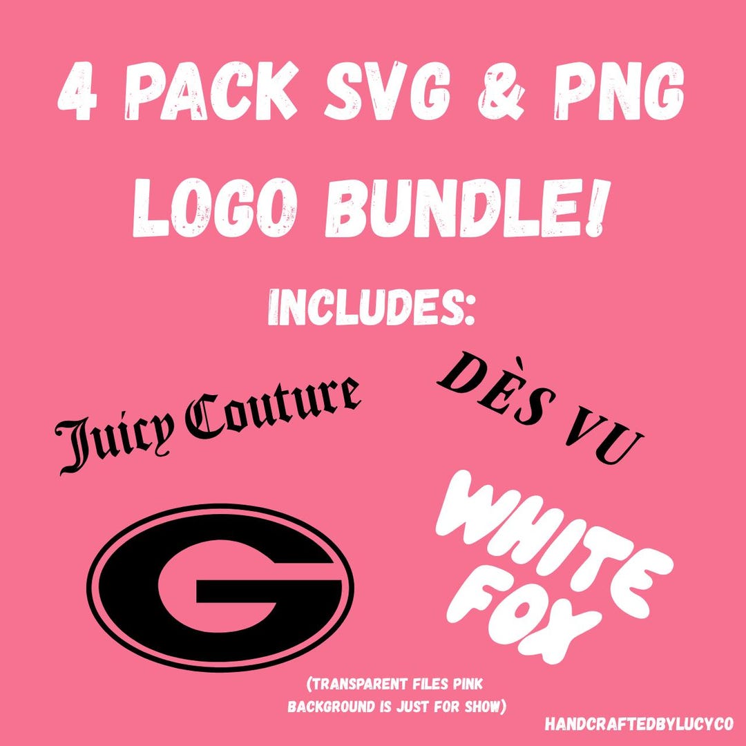 4 Pack Bundle Logo PNG & SVG Bundle - Editable Transparent Logo for ...