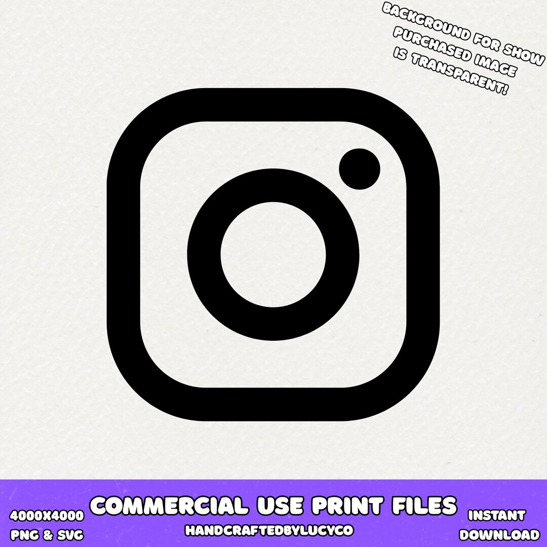 Instagram Logo PNG & SVG Bundle - Editable Transparent Logo for ...