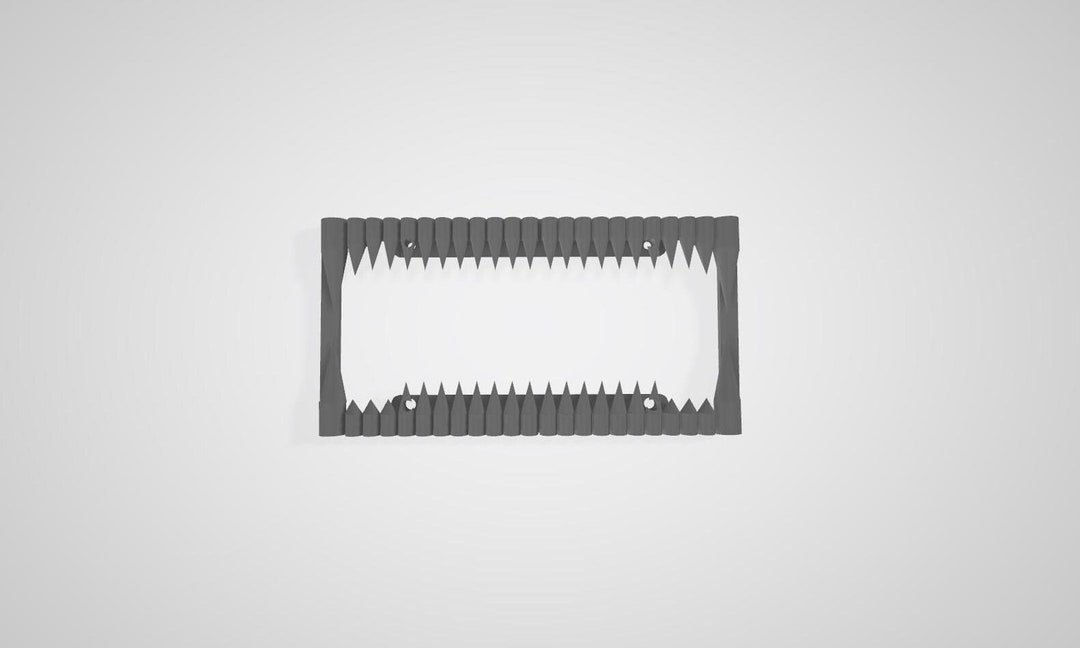 3D Printable File - License Plate With Teeth, Monster Teeth, Vampire ...
