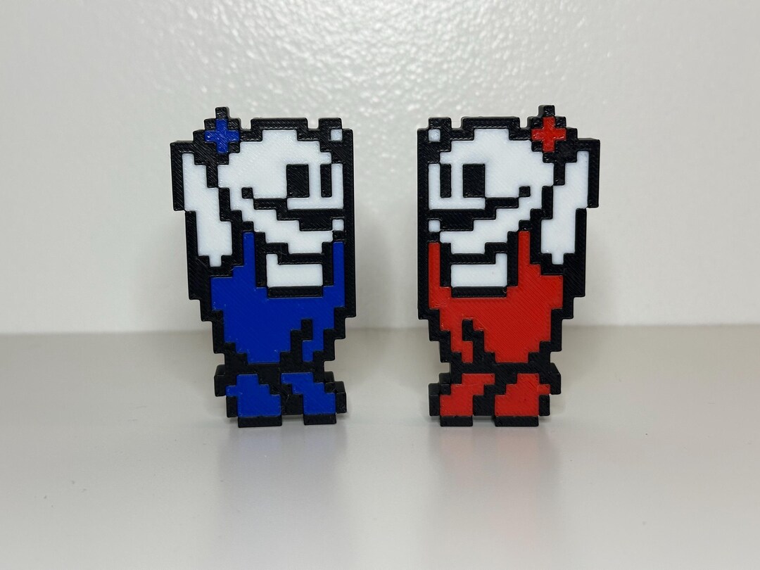 Snow Brothers Nick & Tom 3D Printed Pixel Sprites - Etsy